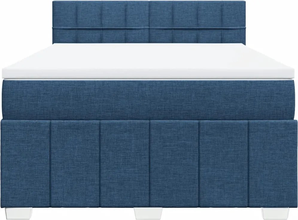 Box spring postel s matrací modrá 160x200 cm textil 3287125