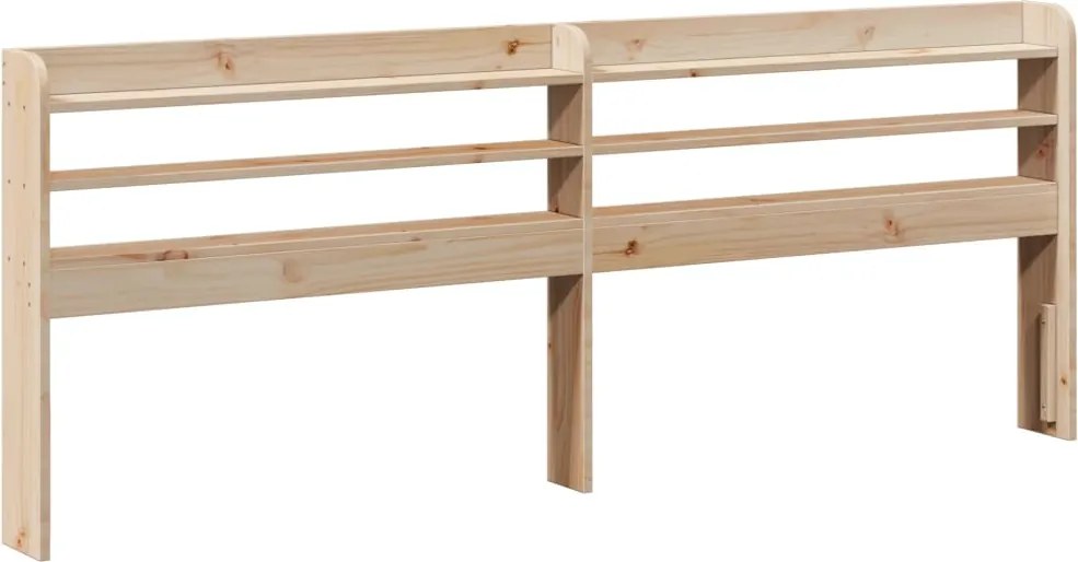 Rám postele s čelem 200 x 200 cm masivní borové dřevo 3306692