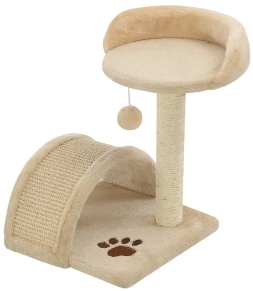 Škrabadlo pro kočky sisalové sloupky 40 cm béžové a hnědé 170544