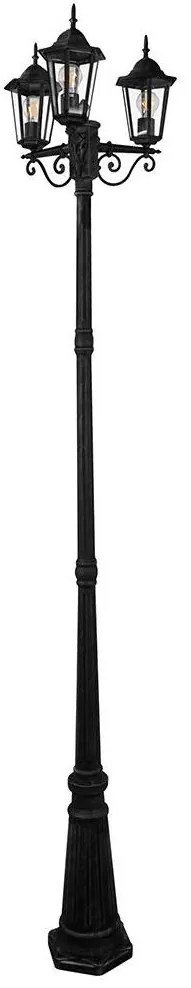 Polux | Venkovní lampa 3xE27/20W/230V IP43 2,58 m černá | SA1175