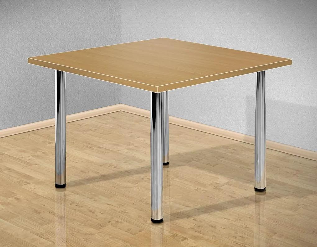 Jídelní stůl 80x80 cm s kovovými nohami barva lamina: buk