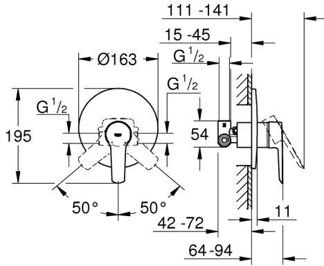 GROHE 32590002 - Sprchová baterie START lesklý chrom