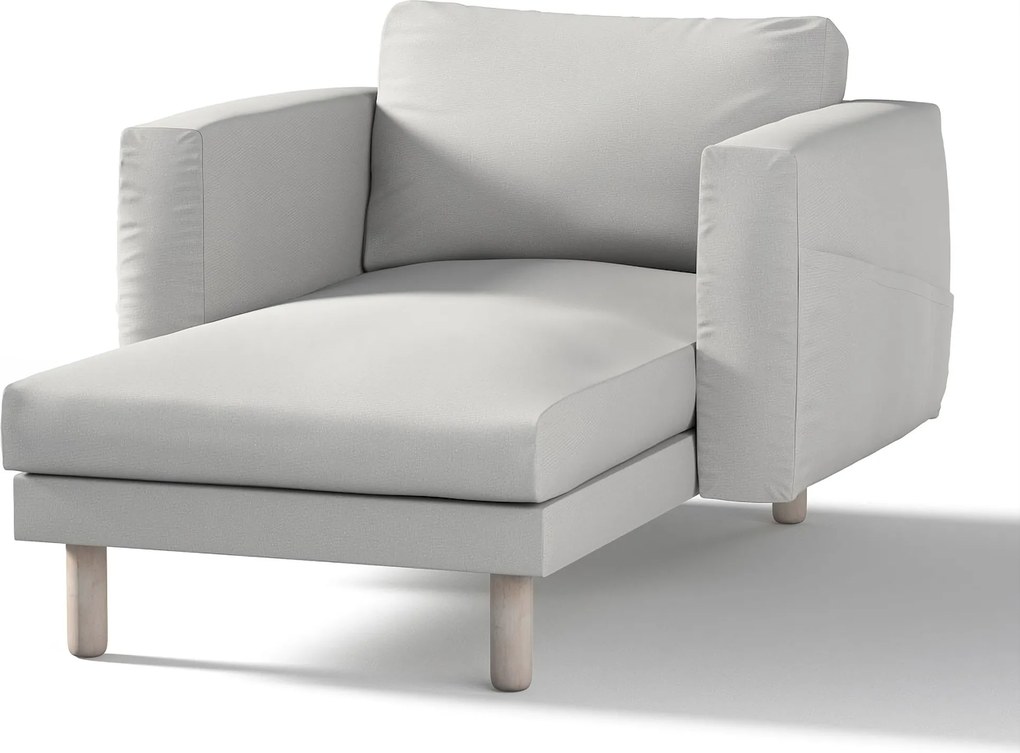 Potah na IKEA Norsborg šezlong s loketními opěrkami barva šedá látka pletený vzor
