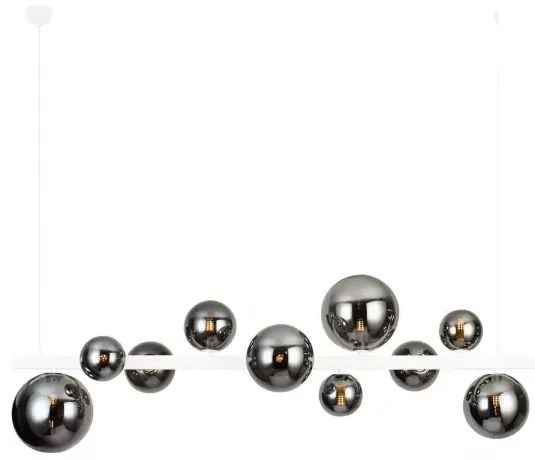 Lustr na lanku Bubbles 10 bílé