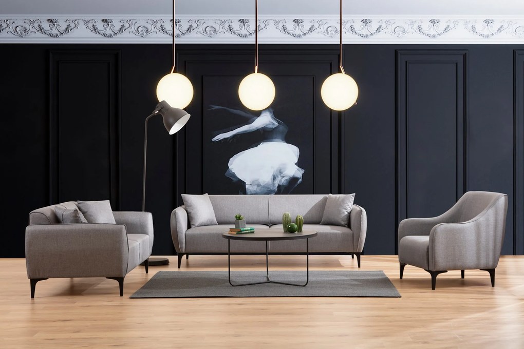 Hanah Home Dvoumístná pohovka BELISSIMO světle šedá 180 cm 560ARE1532