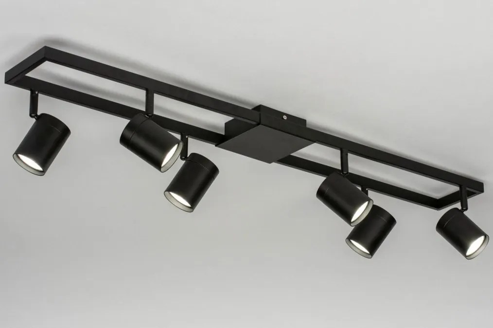 Stropní bodové svítidlo Halle Black 6
