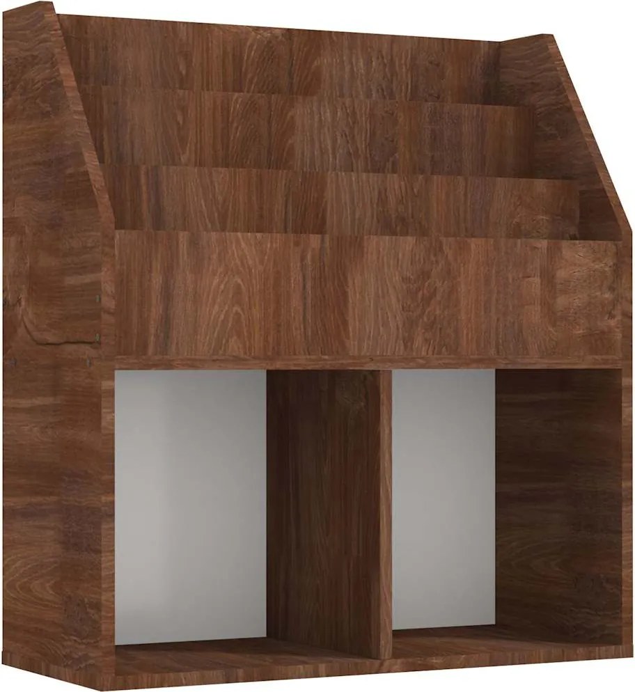 Dětský regál na časopisy hnědý dub 71 x 30 x 78,5 cm kompozit 339528