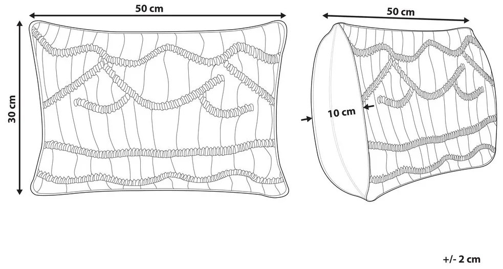 Dekorativní makramé polštář 30 x 50 cm růžový KIRIS Beliani