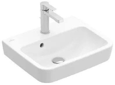 Villeroy & Boch O.novo - Umývátko 500x370 mm, s přepadem, otvor pro baterii, CeramicPlus, alpská bílá 434450R1