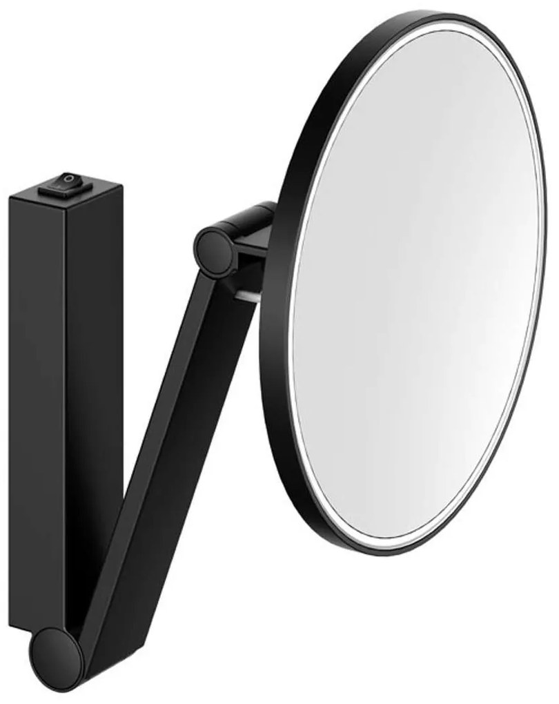Keuco - Kosmetické nástěnné zrcátko s LED osvětlením, matná černá 17612379004