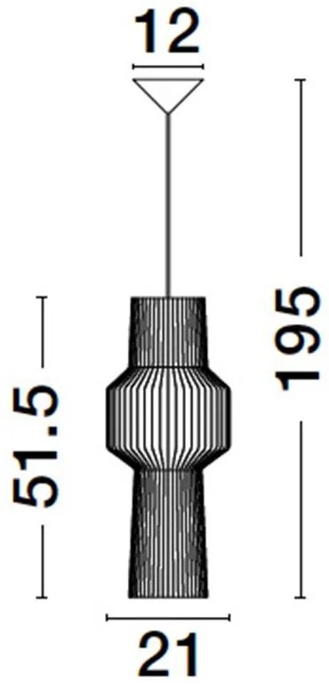 Nova Luce Závěsné svítidlo BREDO černý hliník černý kabel E27 1x12W