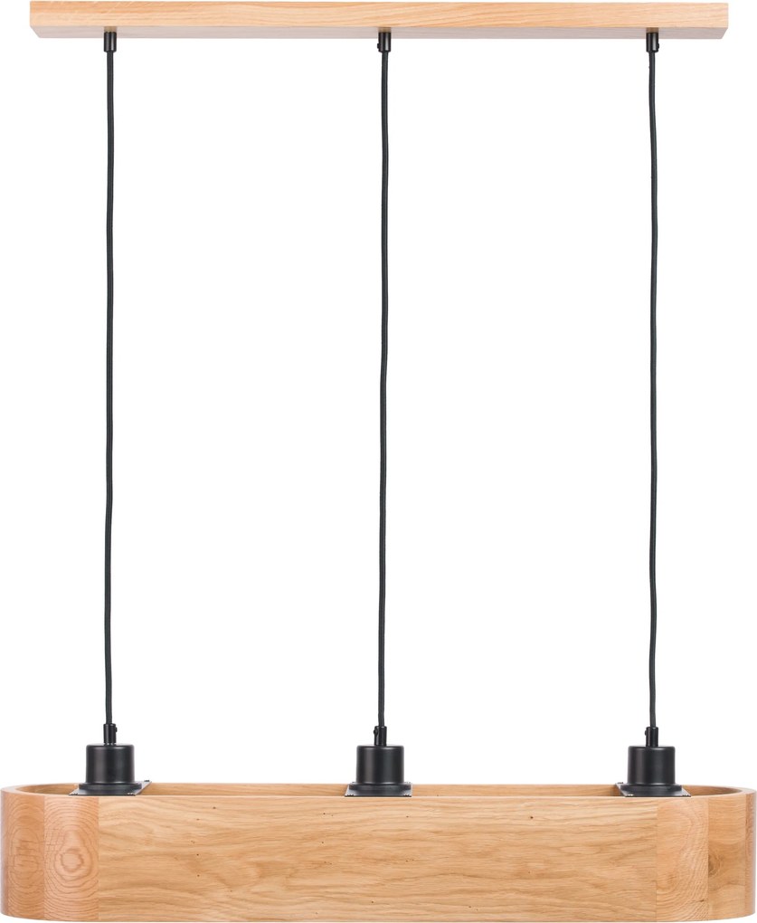 Závěsná oválná lampa Antilia lustr Dub 700 mm do obývacího pokoje kuchyně Stylová