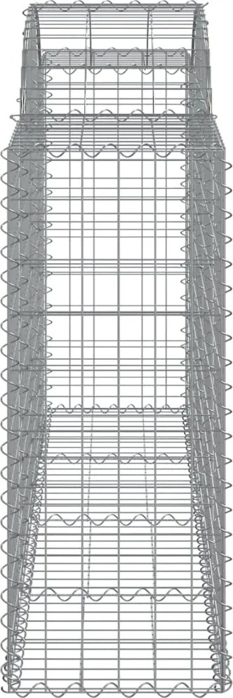 Klenuté gabionové koše 3 ks 200x50x100/120cm pozinkované železo 3146321