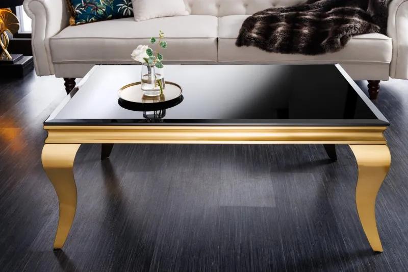 Noble Home Černý hranatý konferenční stolek Modern Barock