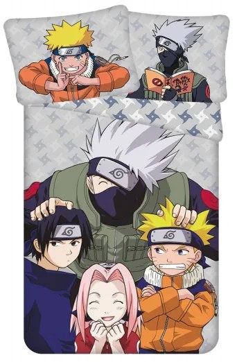 Jerry Fabrics Povlečení Naruto Grey 140x200, 70x90 cm