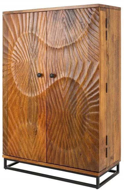 Barová skříňka FILEMON Dekorhome Přírodní dřevo