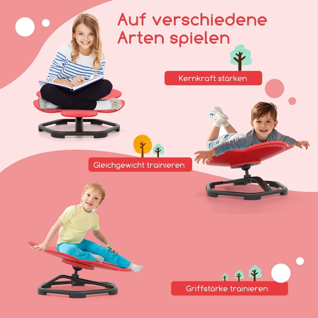 Costway Smyslové otočné křeslo Dětské 360° Dětské otočné křeslo Carousel Autism
