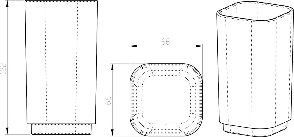 Aqualine Aqualine, SEVENTY pohár na postavení, šedý, 639808