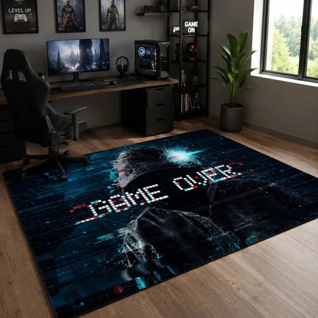Protiskluzový herní koberec Game Over