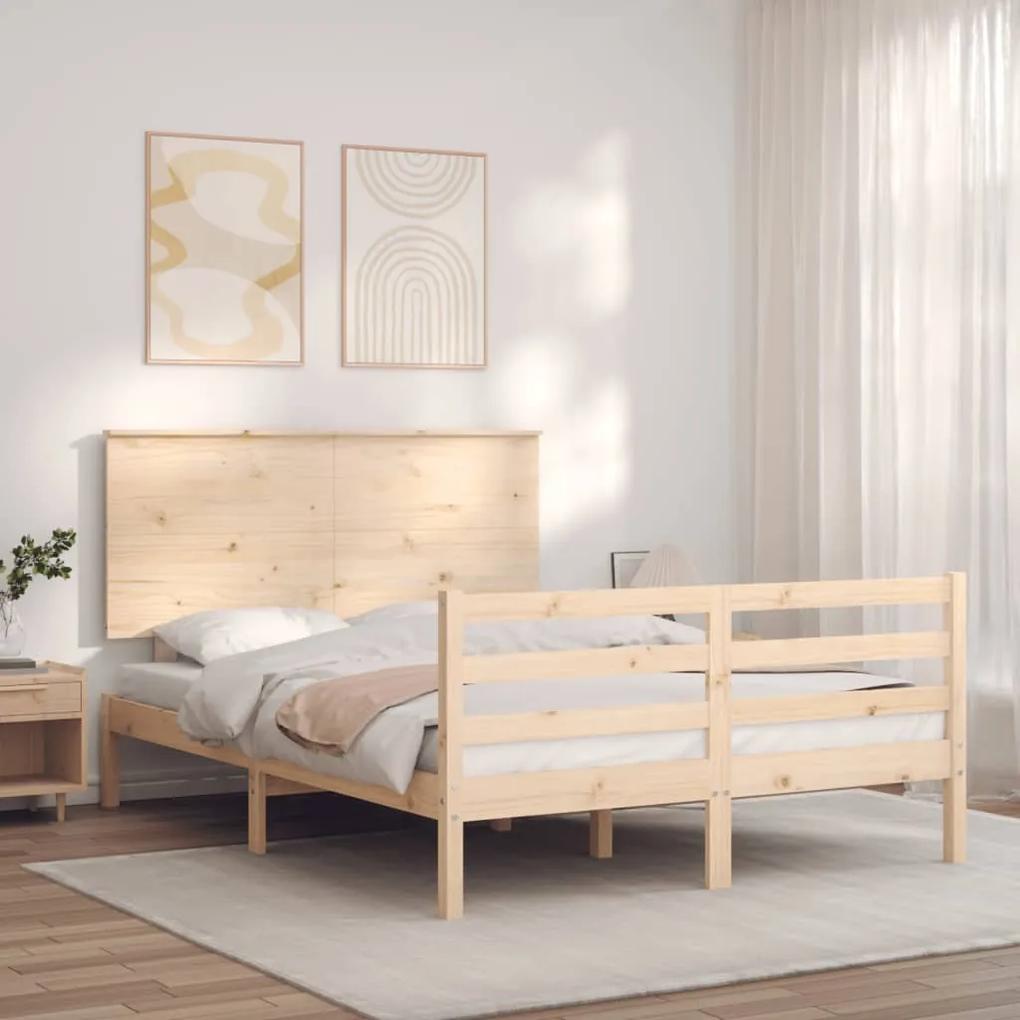 Rám postele s čelem Small Double masivní dřevo,  3195191