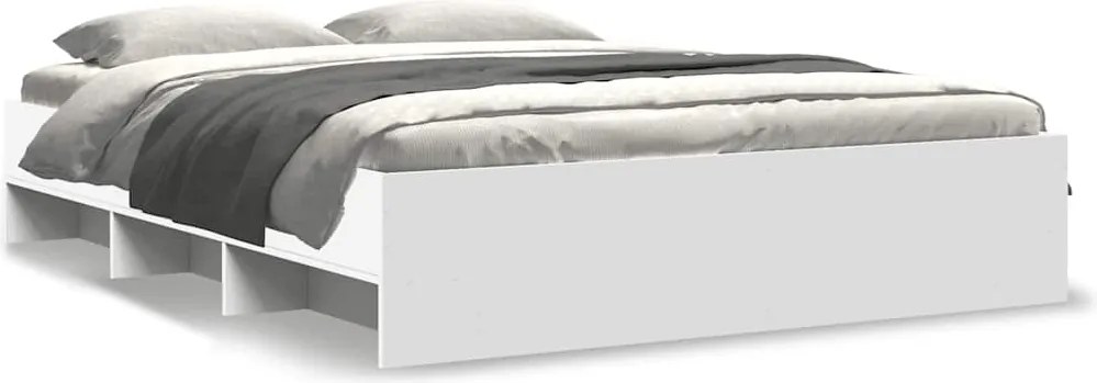 Rám postele bílý 150 x 200 cm kompozitní dřevo 3295646