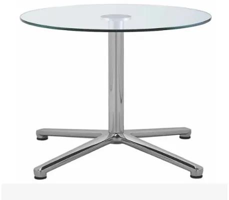 RIM Konferenční stolek TABLE TA 856.01 sklo Deska stolu Čiré sklo Barva podnože bílá podnož průměr desky 80 cm