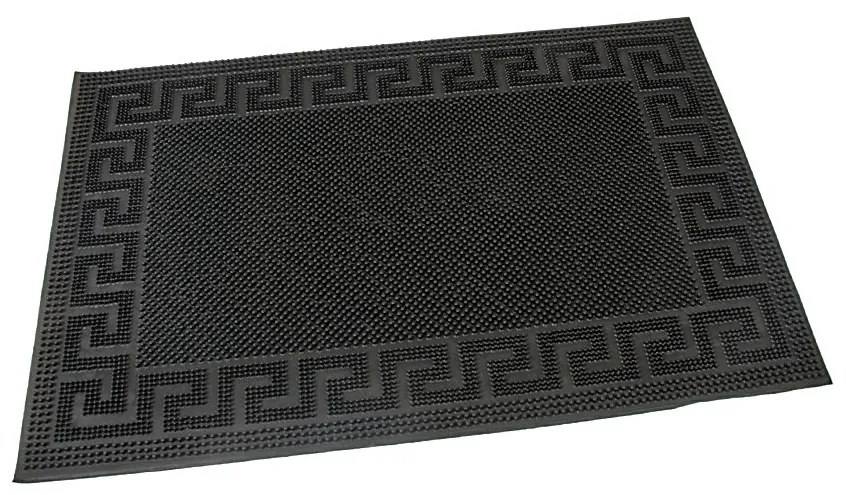 Gumová čisticí rohož Pins Deco 40 x 60 x 0,8 cm, černá