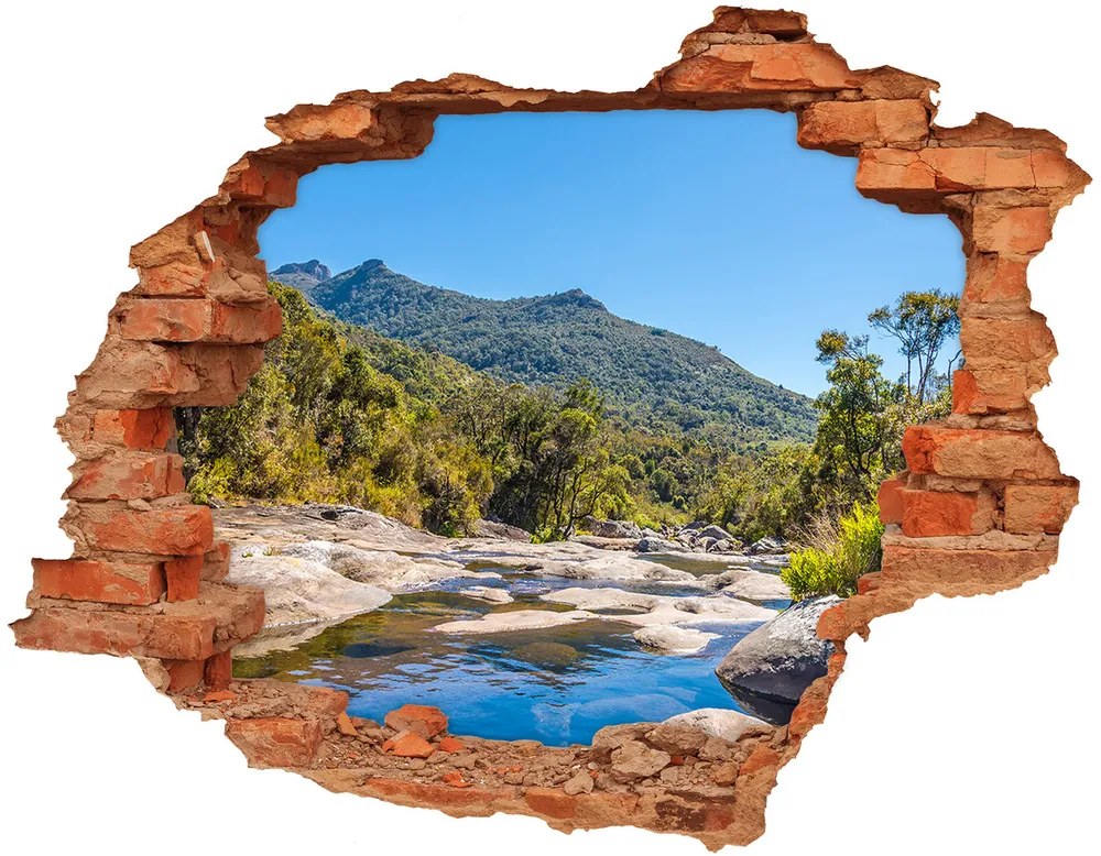 Wallmuralia Nálepka fototapeta 3D na zeď Řeka v lese 90x70 cm