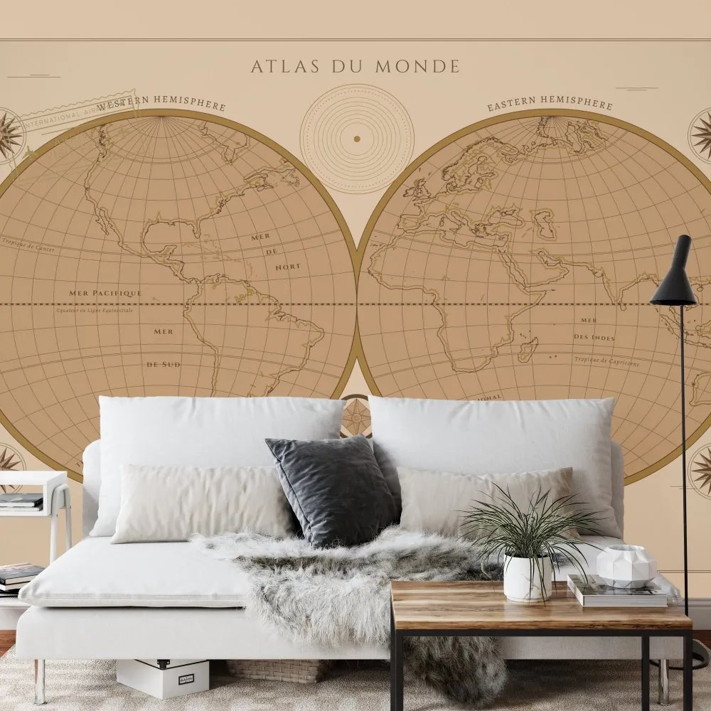 Fototapeta Atlas Du Monde Vintage Hladký vinyl 135x90