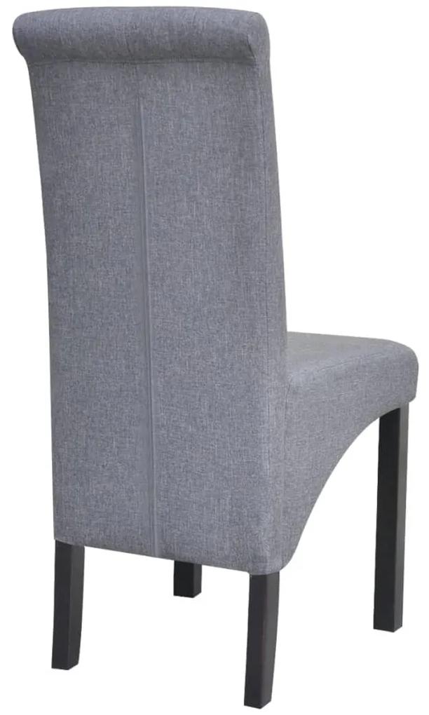 Jídelní židle 4 ks světle šedé textil,  272245