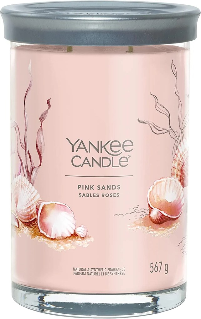 Yankee Candle vonná svíčka Signature Tumbler ve skle velká Pink Sands™  567 g