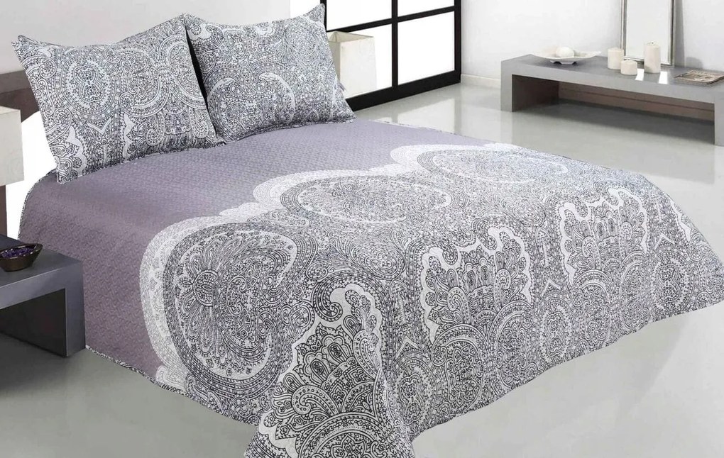 Dekorativní přehoz Lace 220x240 prošívaná vřesová ozdoba