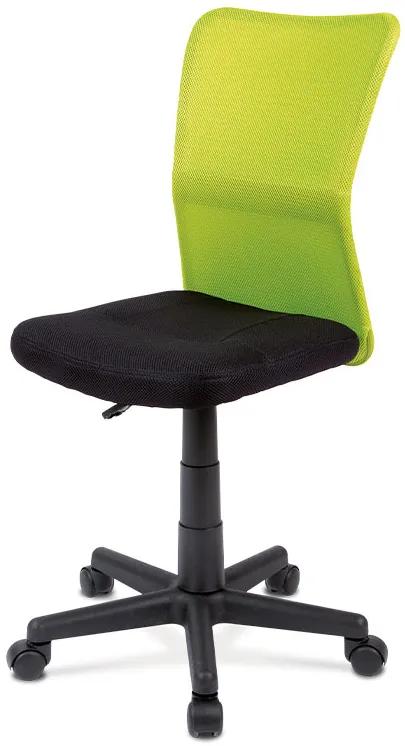Dětská židle na kolečkách Autronic KA-BORIS GRN – černá/zelená