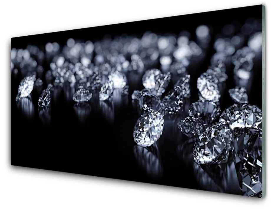 Obraz na skle Diamanty Umění 120x60 cm