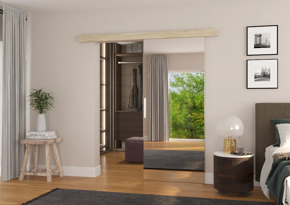 ADRK Furniture Posuvné nástěnné dveře TESS 96 SD-Tes-96-S-R125