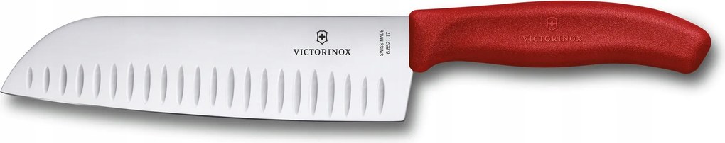 Nůž Santoku Swiss Classic, 17 cm, červený