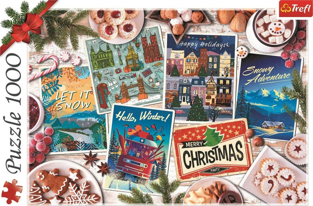 TREFL PUZZLE Vzpomínky na zimu 68x48cm skládačka 1000 dílků tr10730