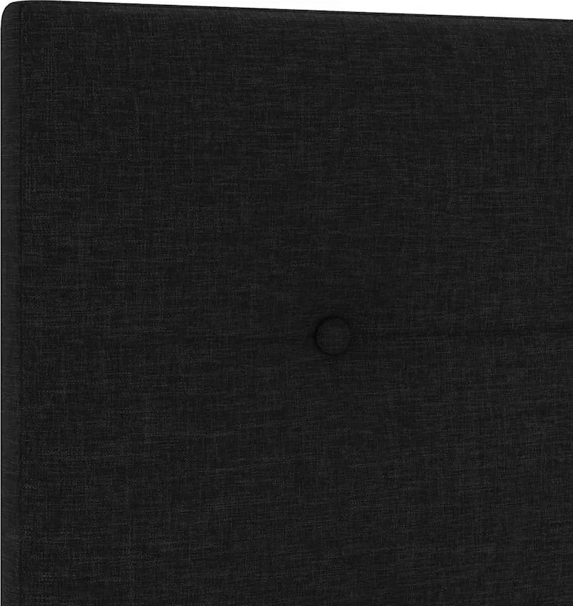 Výškově nastavitelné čelo postele s čelo Černý 200 cm textil 3337862