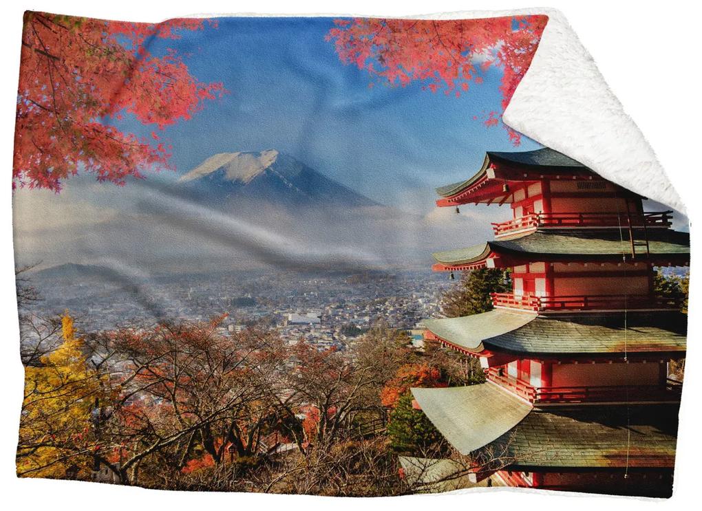 Deka Hora Fuji (Rozměr : 150 x 120 cm, Podšití beránkem: ANO)
