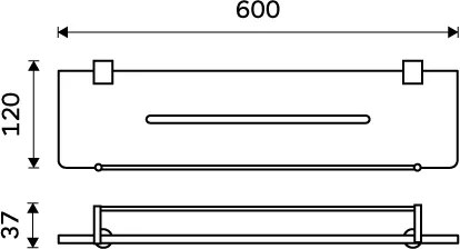 Nimco Police IXI s ohrádkou, 60 cm BORMO černá - BRC X460-X-90