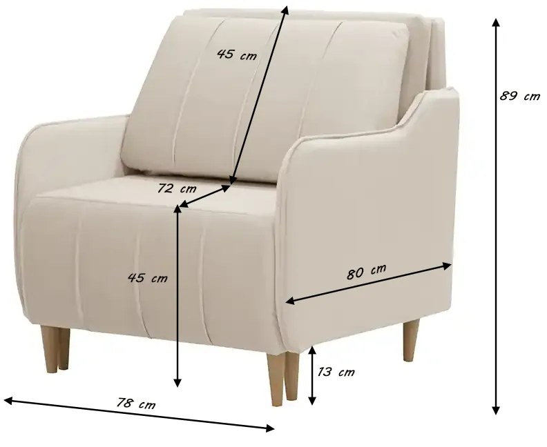 Křeslo GALA s funkcí spaní Námořnická