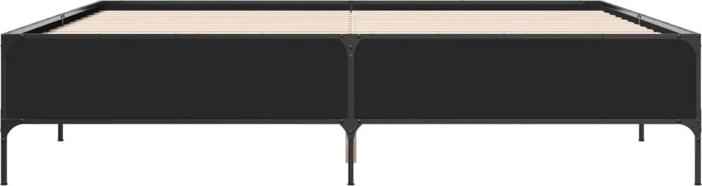 Rám postele černý 180 x 200 cm kompozitní dřevo a kov 3279782