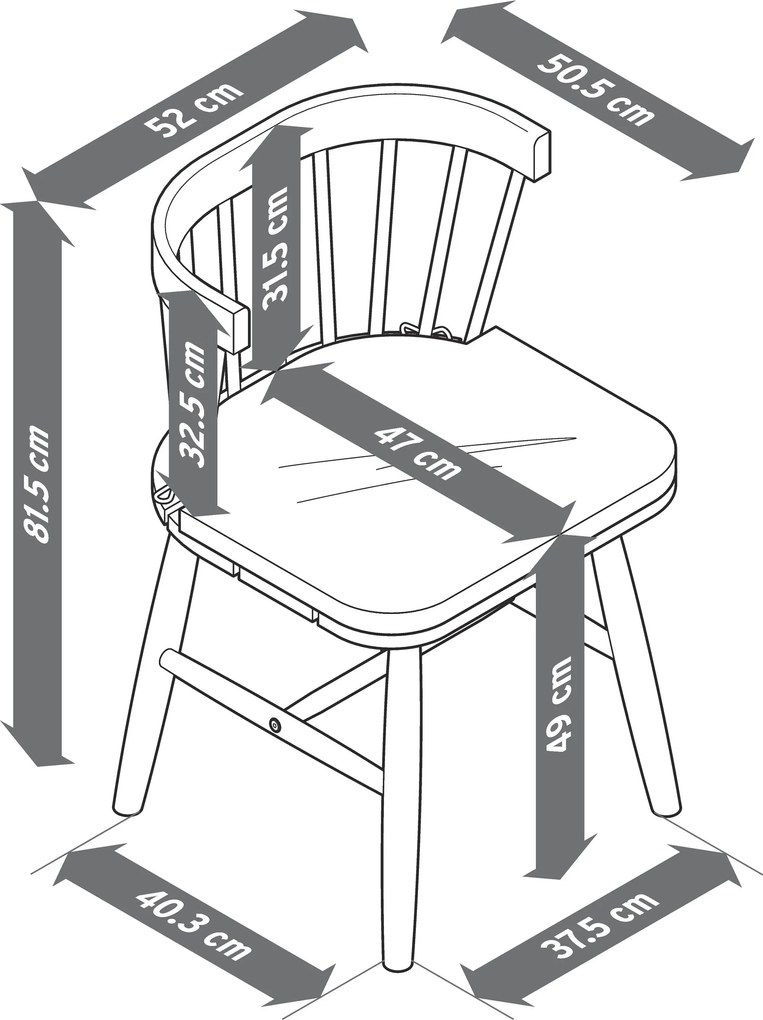 Tchibo - Jídelní židle se sedákem - barva: šedá