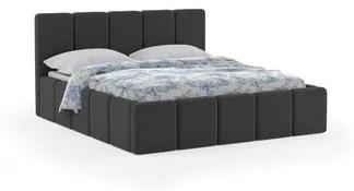 Čalouněná postel ELCANO 180x200 cm Tmavě šedá