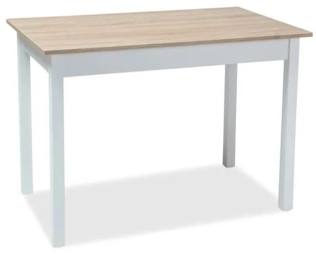 MAXIVA Jídelní stůl rozkládací - HORACY, 100x60, dub sonoma/bílá