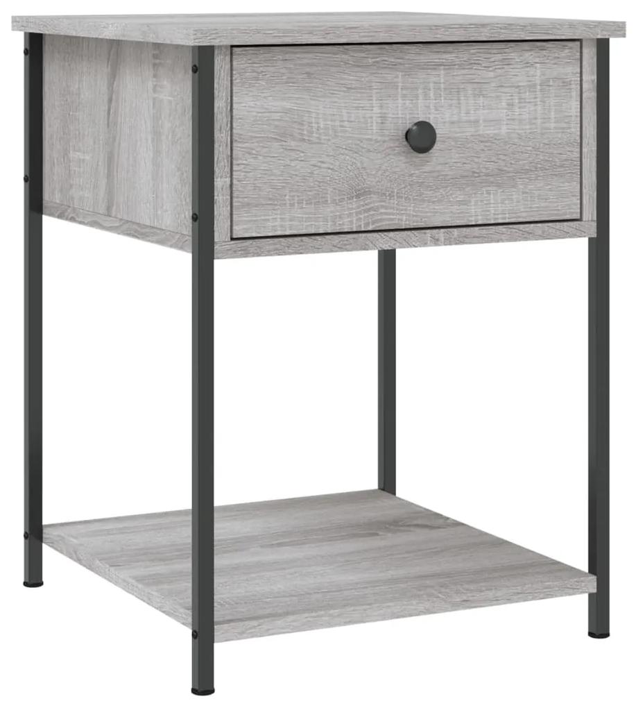 vidaXL Noční stolek šedý sonoma 44 x 45 x 58 cm kompozitní dřevo