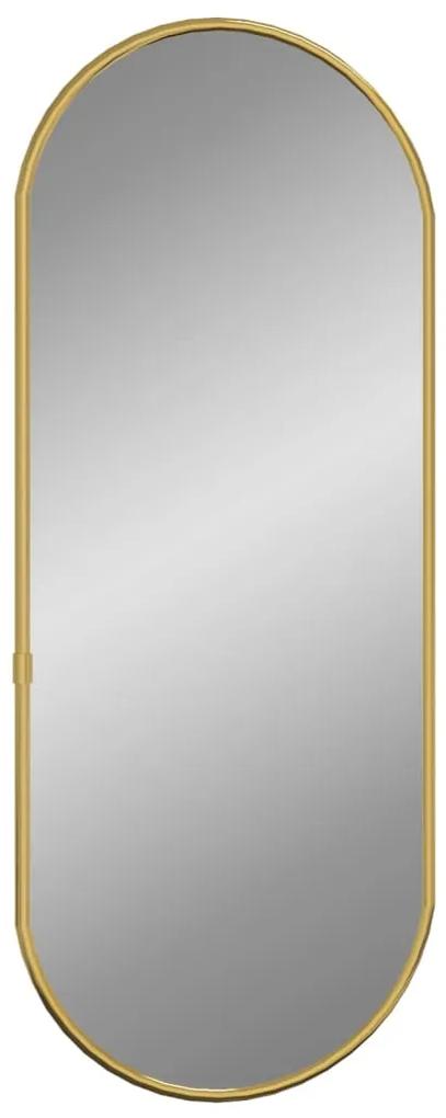 Nástěnné zrcadlo zlaté 60x25 cm oválné - Default Title