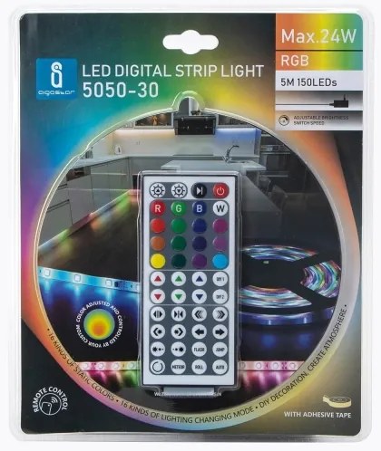 Aigostar - LED RGB Stmívatelný venkovní pásek 5m LED/24W/12/230V IP65 + DO