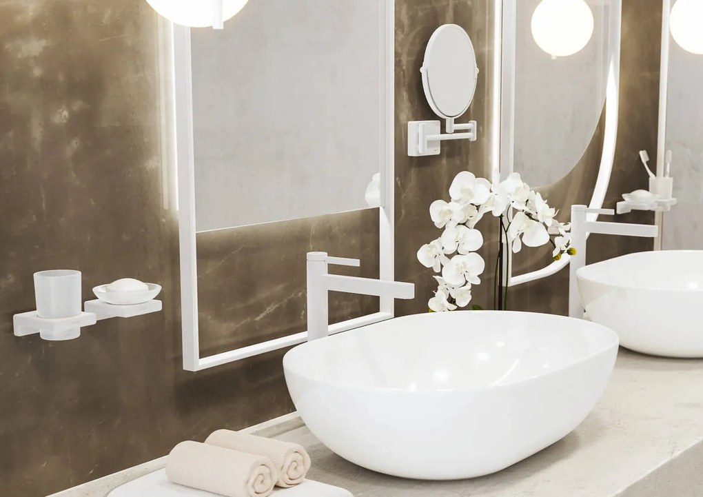 Hansgrohe AddStoris, nádobka na ústní hygienu, matně bílá, HAN-41749700