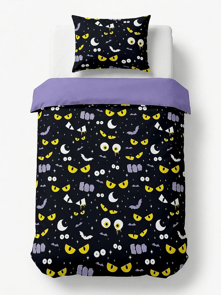 Sinsay - Sada ložního prádla s halloweenským motivem - černá